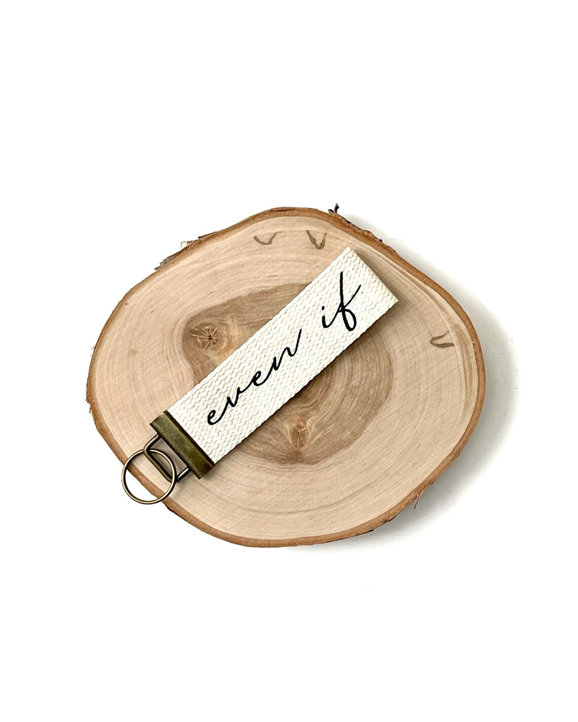 EVEN IF Key Chain Encouraging Key Chain Canvas Key Wristlet | Etsy