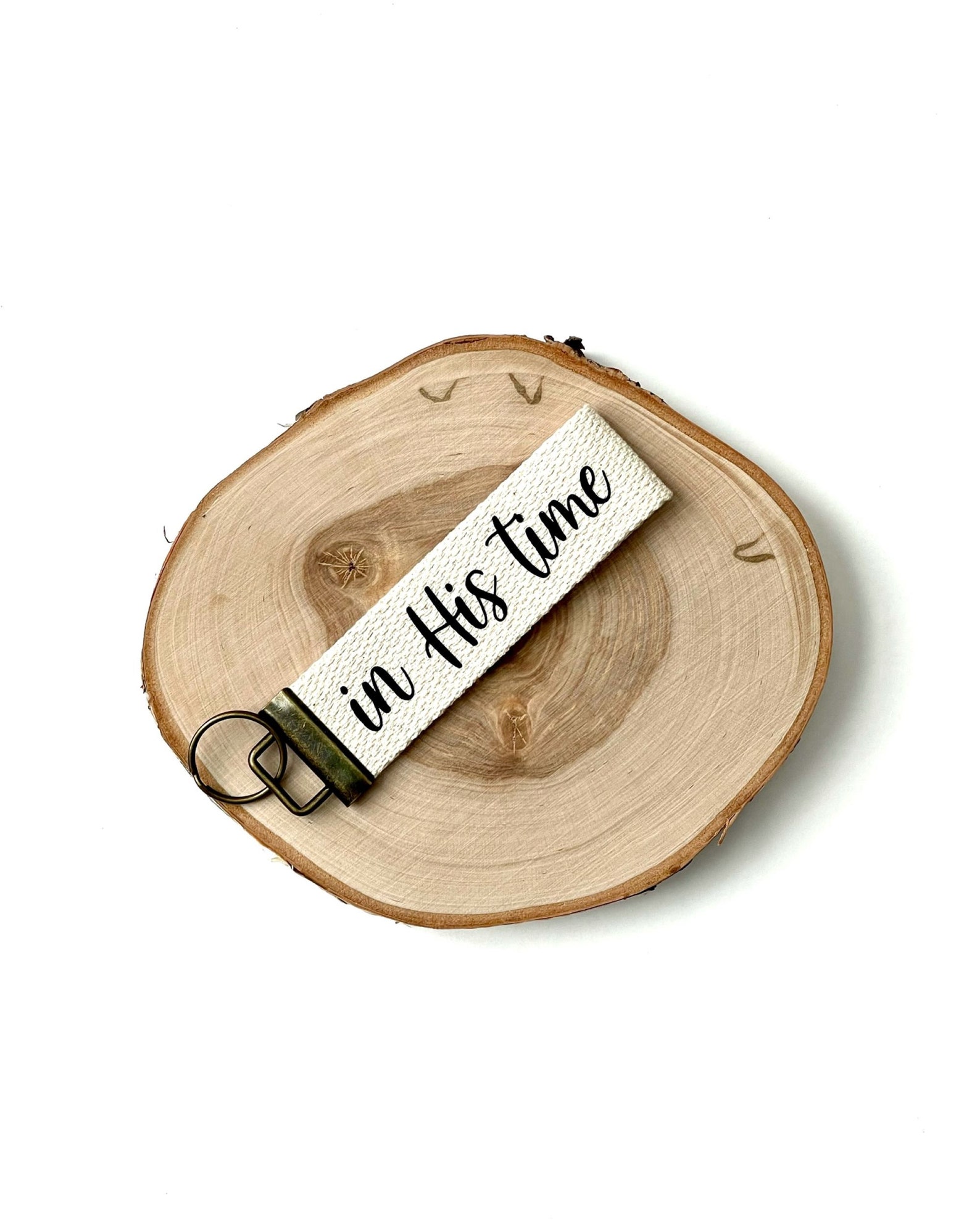 IN HIS TIME Key Chain Encouraging Key Chain Canvas Key - Etsy