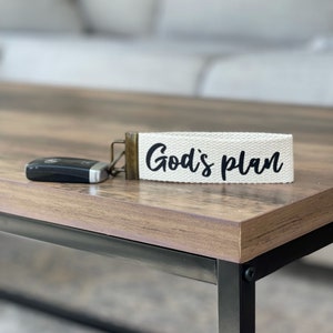 GOD'S PLAN Keychain, Encouraging Keychain, Canvas Key Wristlet, Key Fob ...