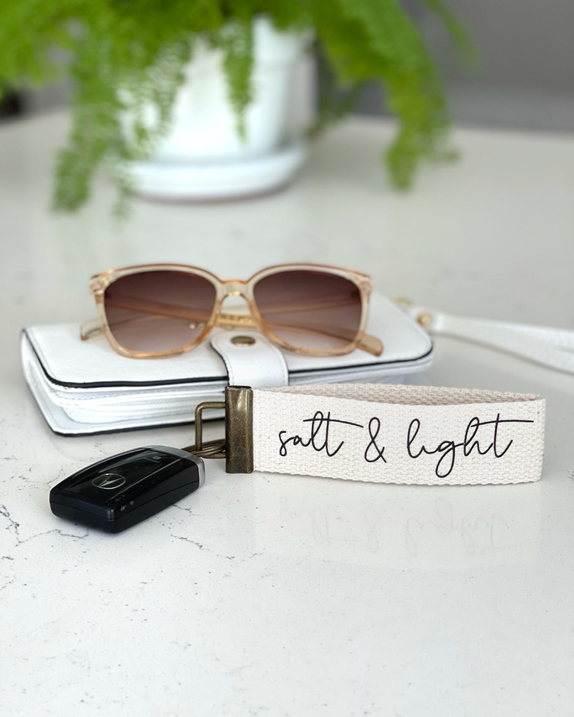 SALT & LIGHT Keychain Encouraging Keychain Canvas Key | Etsy