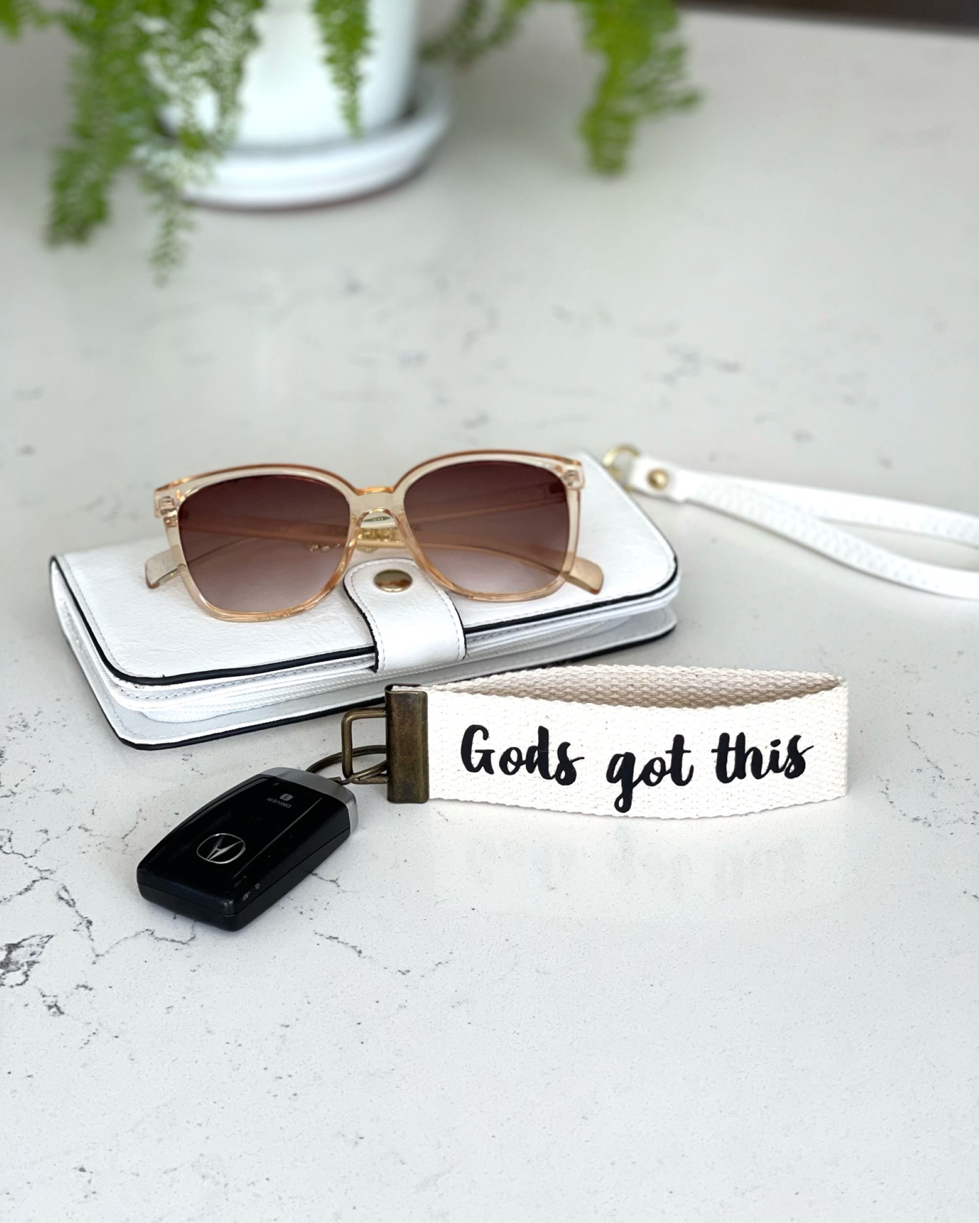 GODS GOT THIS Key Chain, Encouraging Key Chain, Canvas Key Wristlet ...