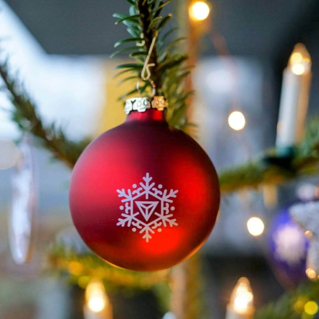 Christmas Tree Baubles Ingress Frozen Logo Made of Glass - Etsy