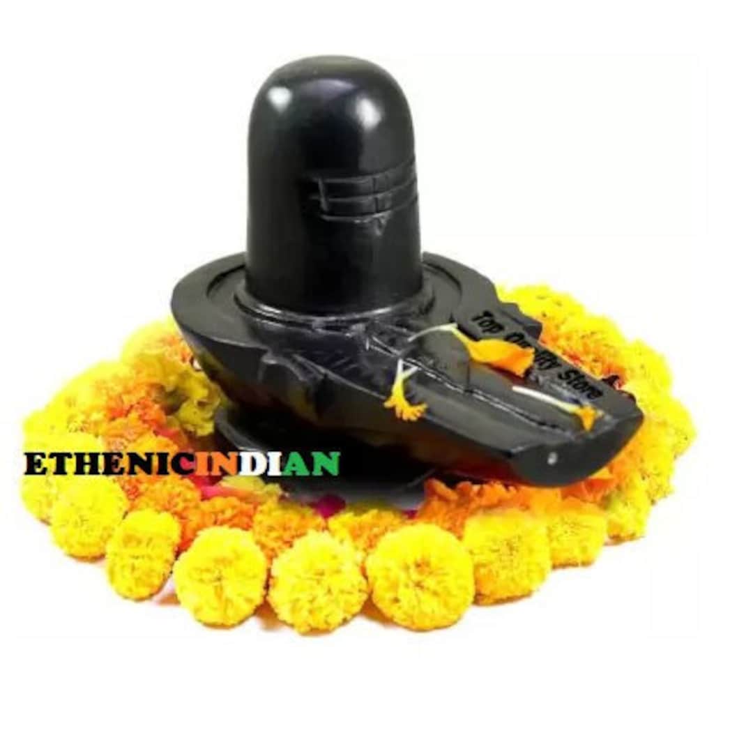 3.5 Pooja Items Black Marble Shivling, Black Shivlingam, Small Shivling ...