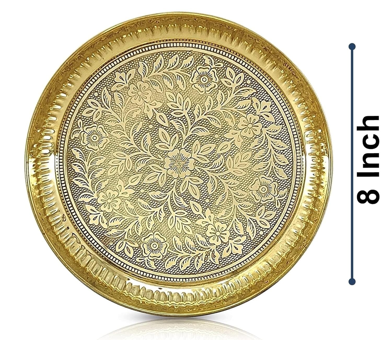 Brass Pooja Thali Set Pital Puja Plate Kalash Bowl Spoon Haldi - Etsy UK