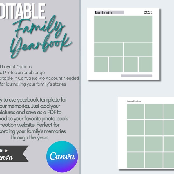 Canva Digital Photo Album - Etsy