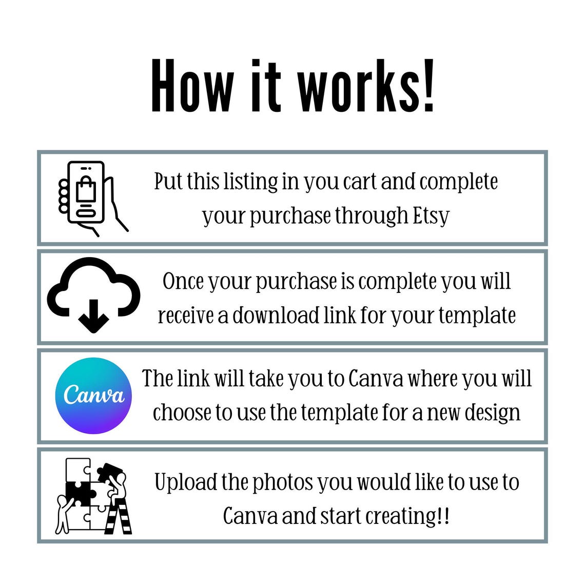 Photo Calendar Template 2025, Daily Photo Calendar, Editable Photo ...
