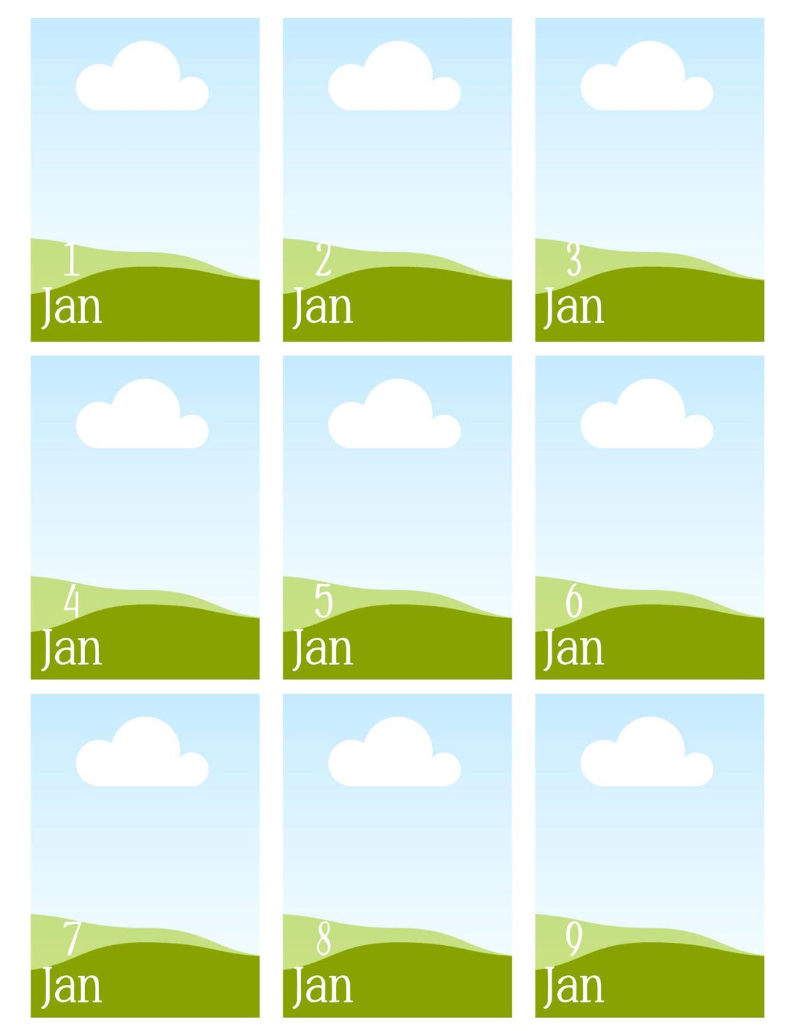 Editable Photo Calendar Template | Daily Family Photo Calendar ...