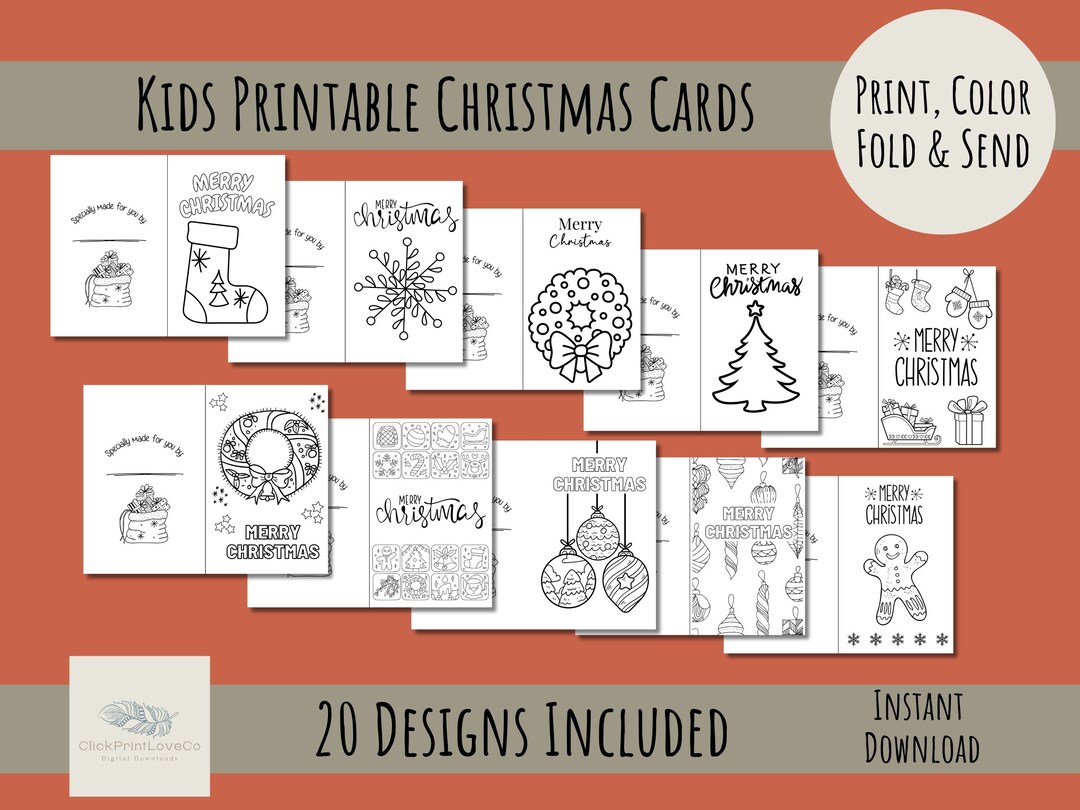 Printable Christmas Greeting Card Printable Card Christmas - Etsy