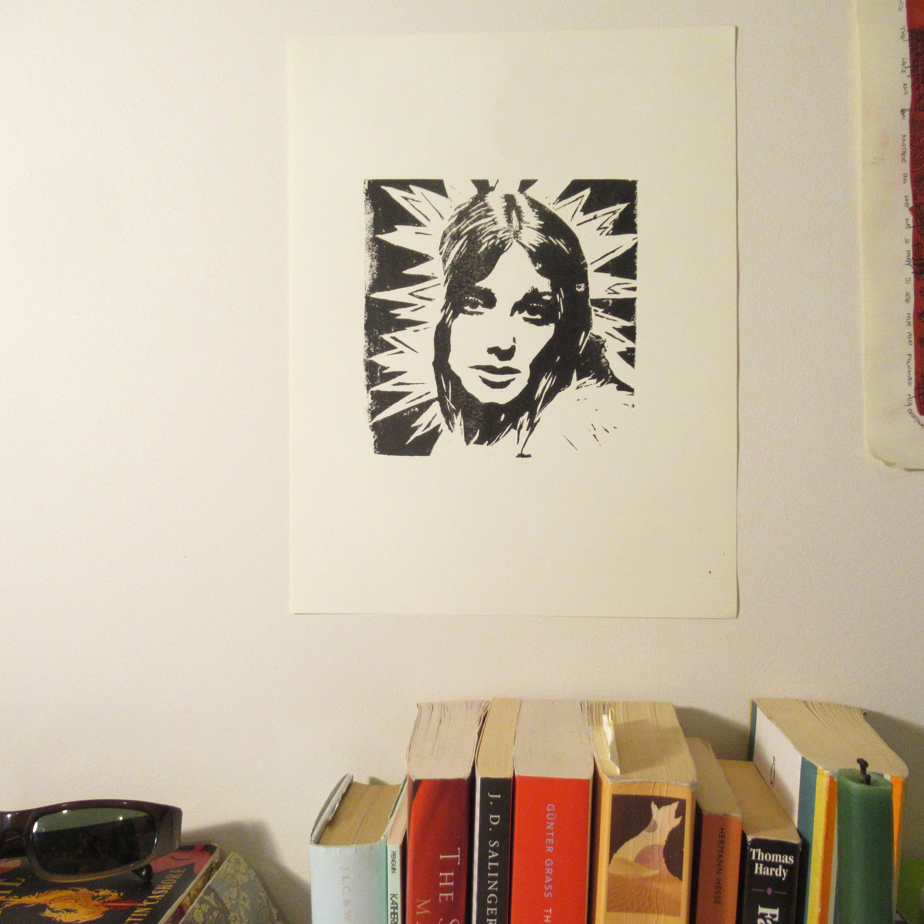 Portrait Lino Print - Etsy
