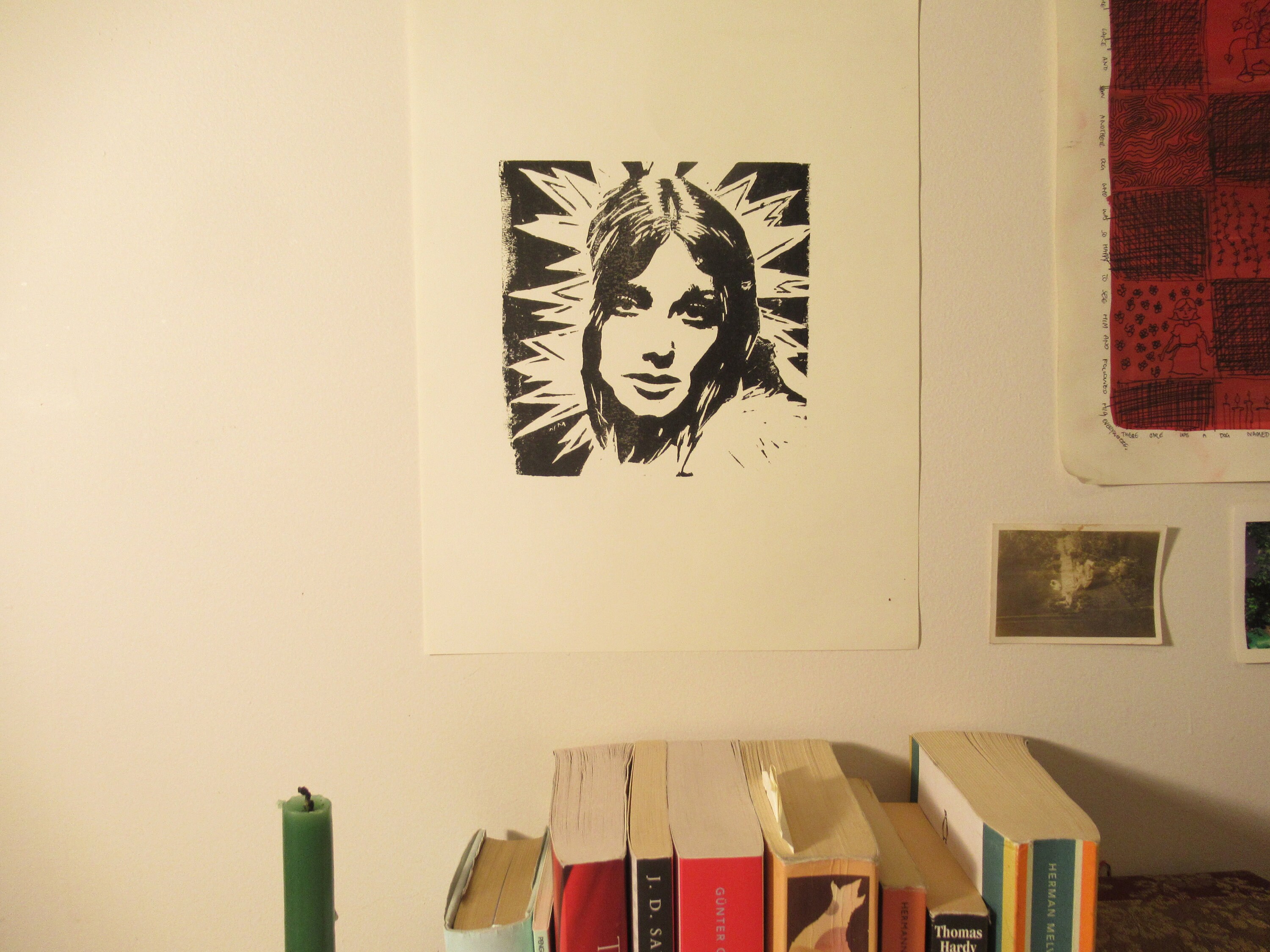 Portrait Lino Print - Etsy