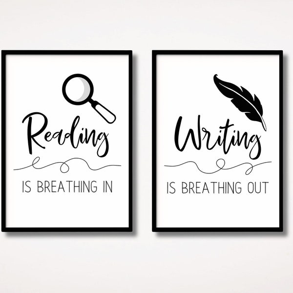 Reading is Breathing In - Etsy