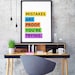 Mistakes Are Proof You're Trying Quote, Bright Colorful Classroom ...