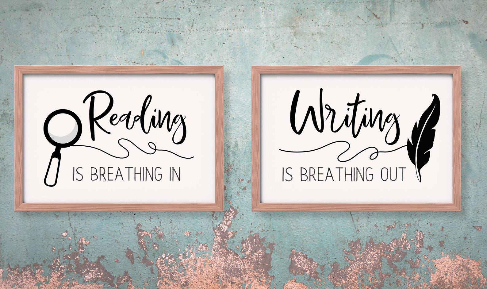 Reading is Breathing in - Writing is Breathing Out Quote Set ...