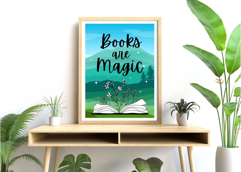 Books Are Magic Quote, Flowers, Mountains, Nature, Growth, Colorful ...