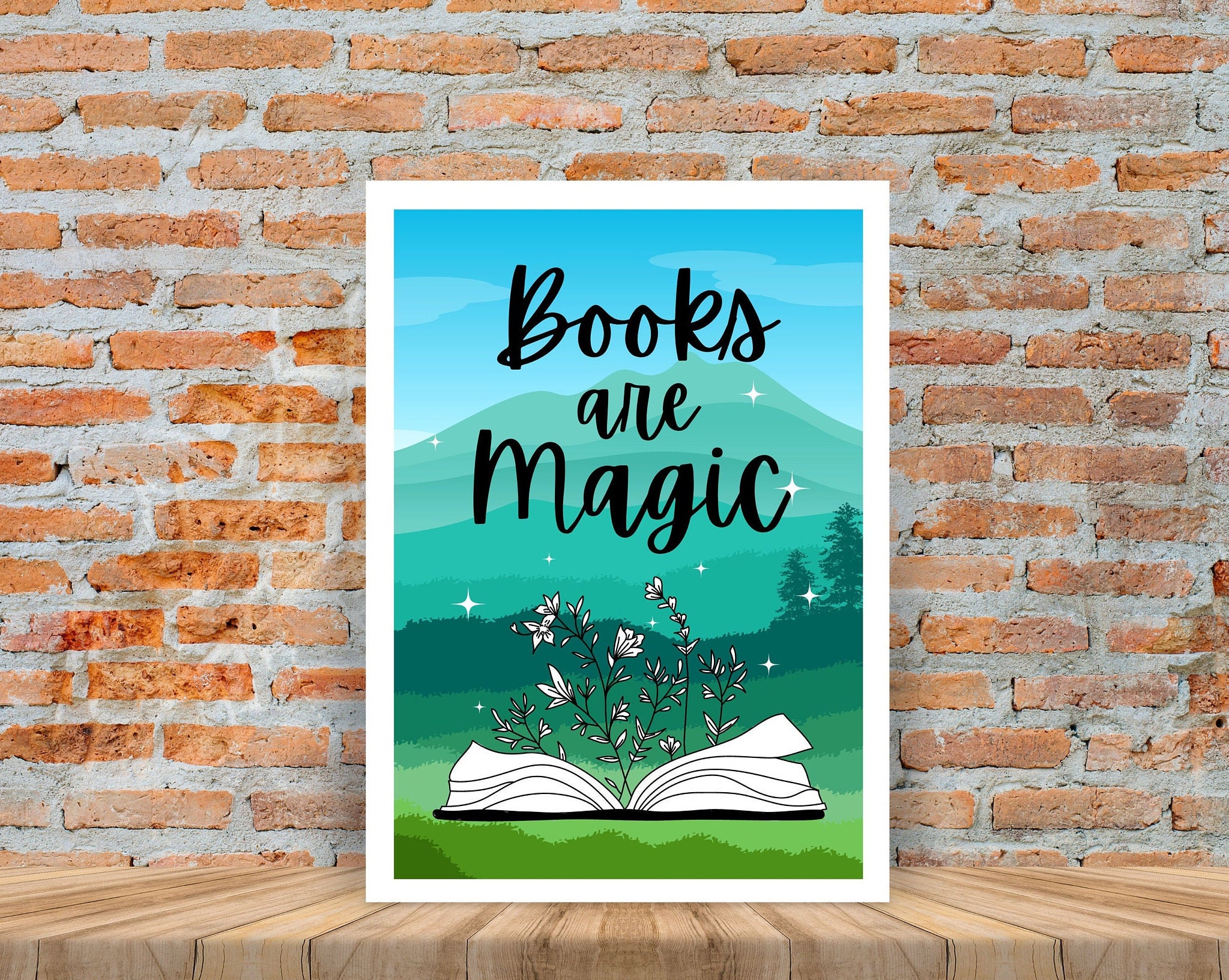 Books Are Magic Quote, Flowers, Mountains, Nature, Growth, Colorful ...
