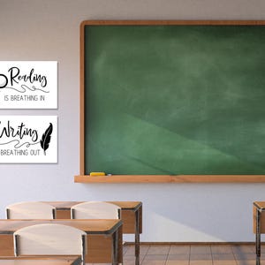 Reading is Breathing in - Writing is Breathing Out Quote Set ...