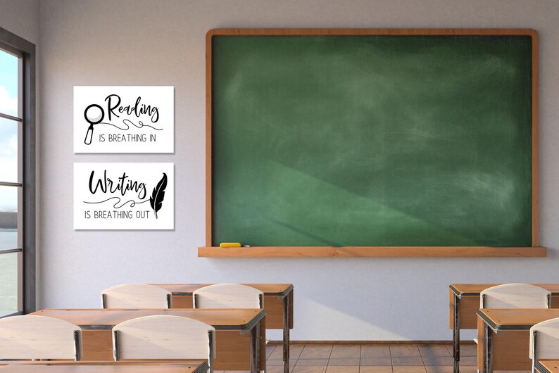 Reading is Breathing in - Writing is Breathing Out Quote Set ...