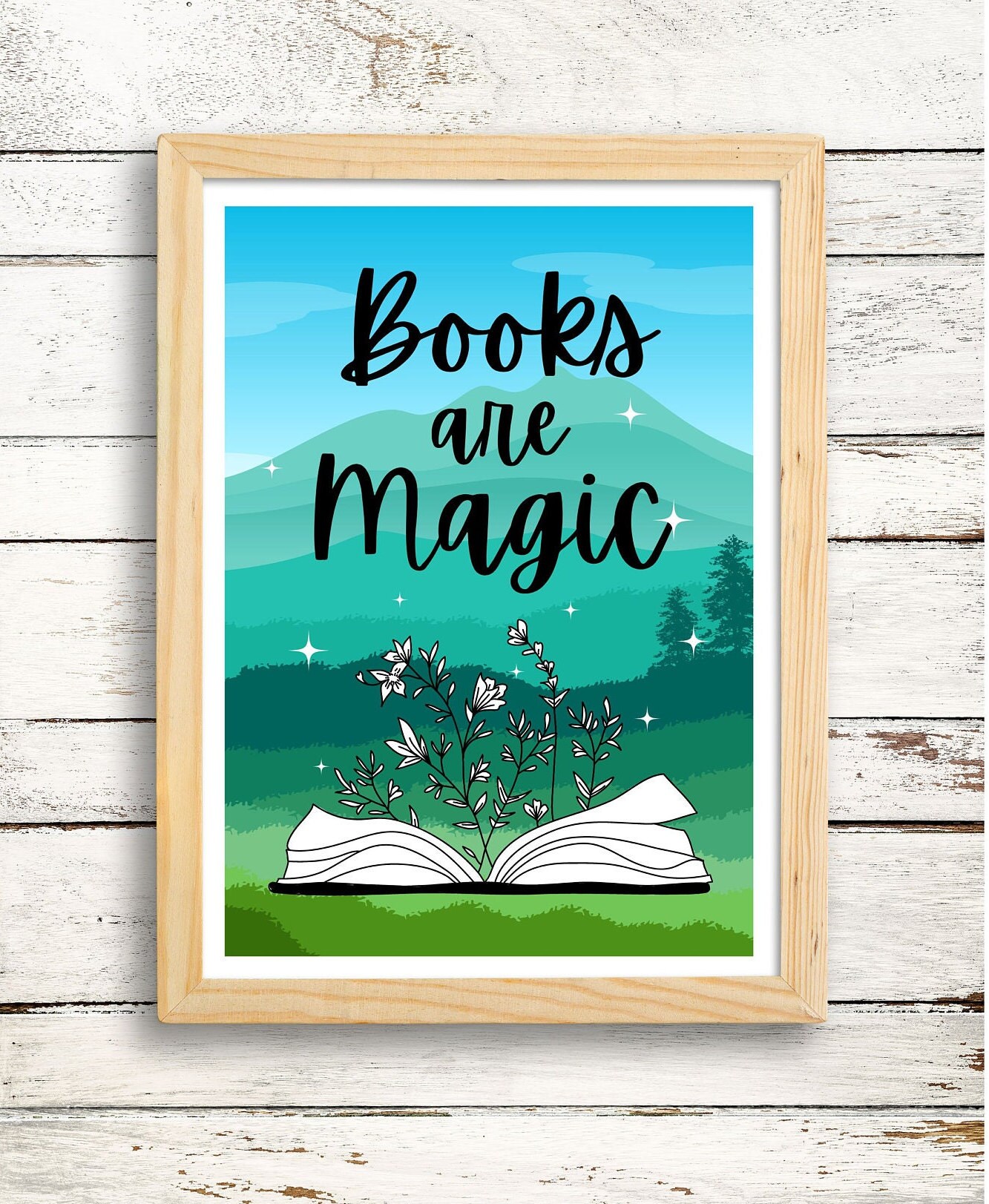 Books Are Magic Quote, Flowers, Mountains, Nature, Growth, Colorful ...