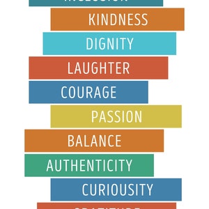 Classroom Values Colorful Book Stack Poster, Kind, Positive Reading ...