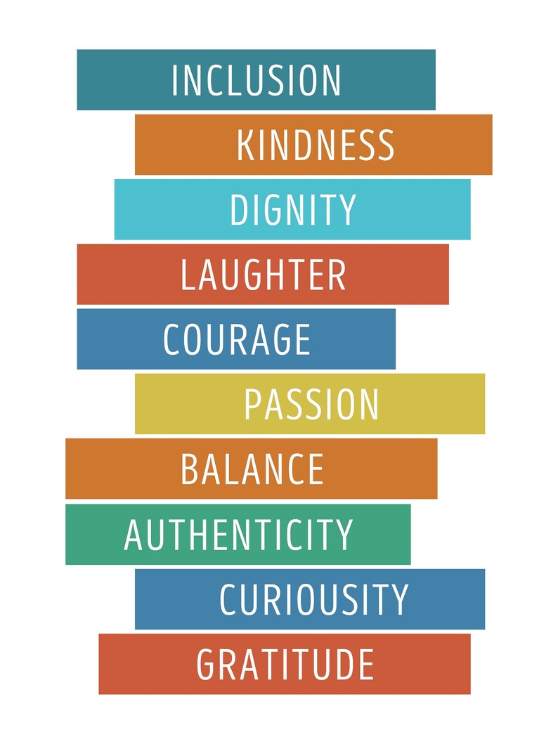 Classroom Values Colorful Book Stack Poster, Kind, Positive Reading ...