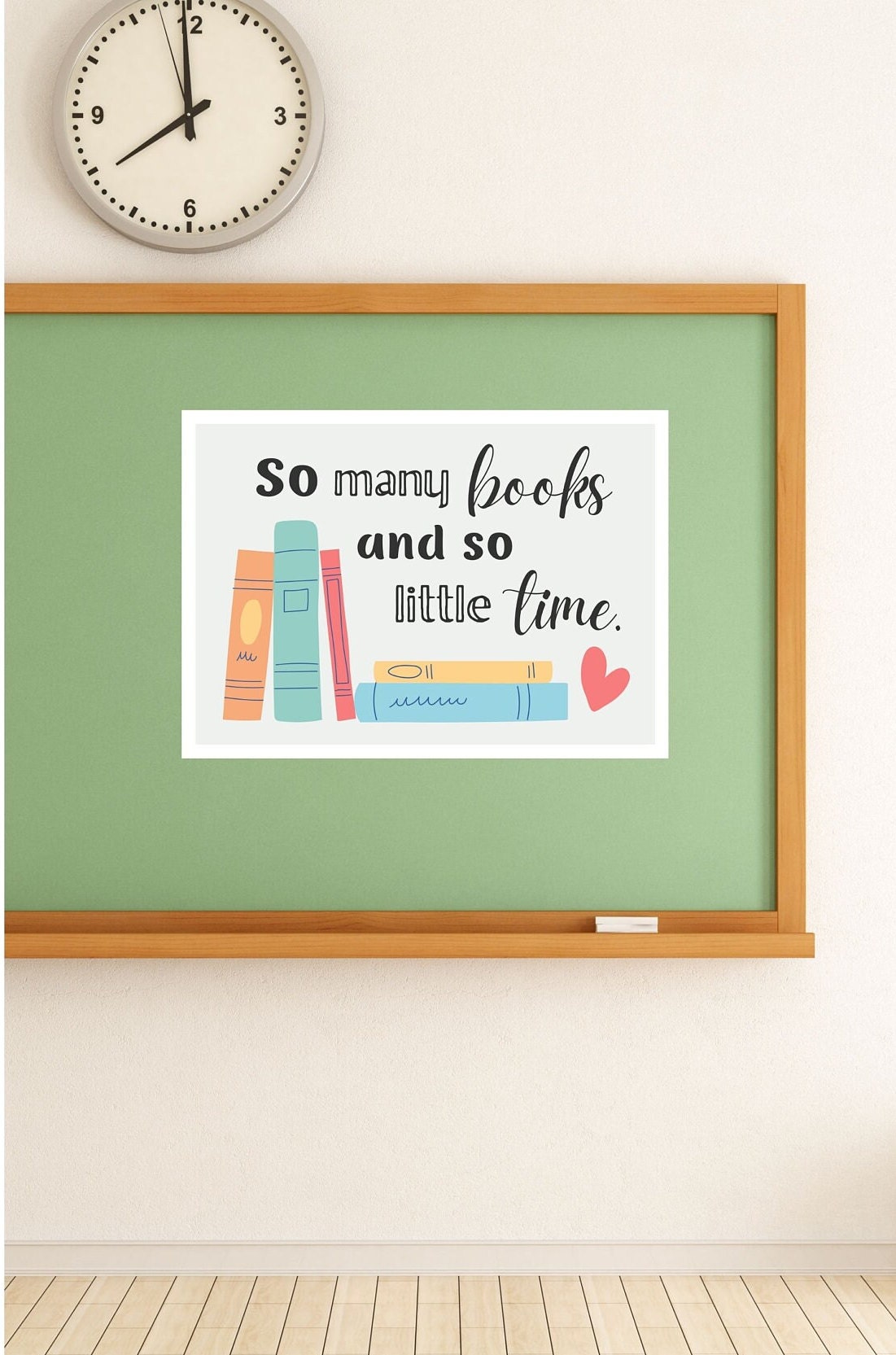 So Many Books so Little Time Quote Reading Poster, Boho Classroom Books ...