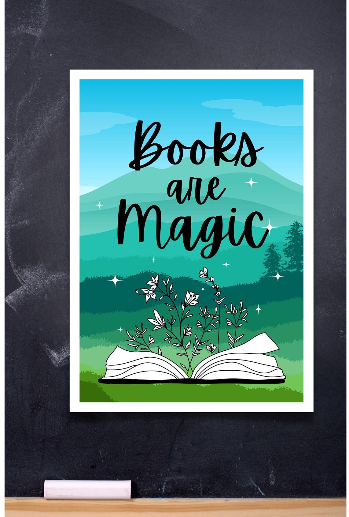 Books Are Magic Quote, Flowers, Mountains, Nature, Growth, Colorful ...