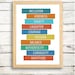 Classroom Values Colorful Book Stack Poster, Kind, Positive Reading ...
