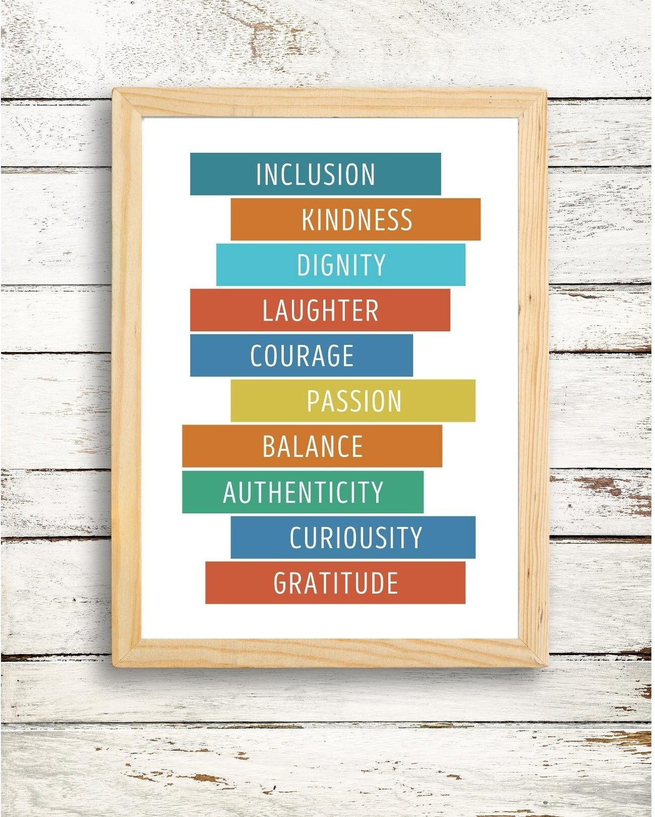 Classroom Values Colorful Book Stack Poster, Kind, Positive Reading ...