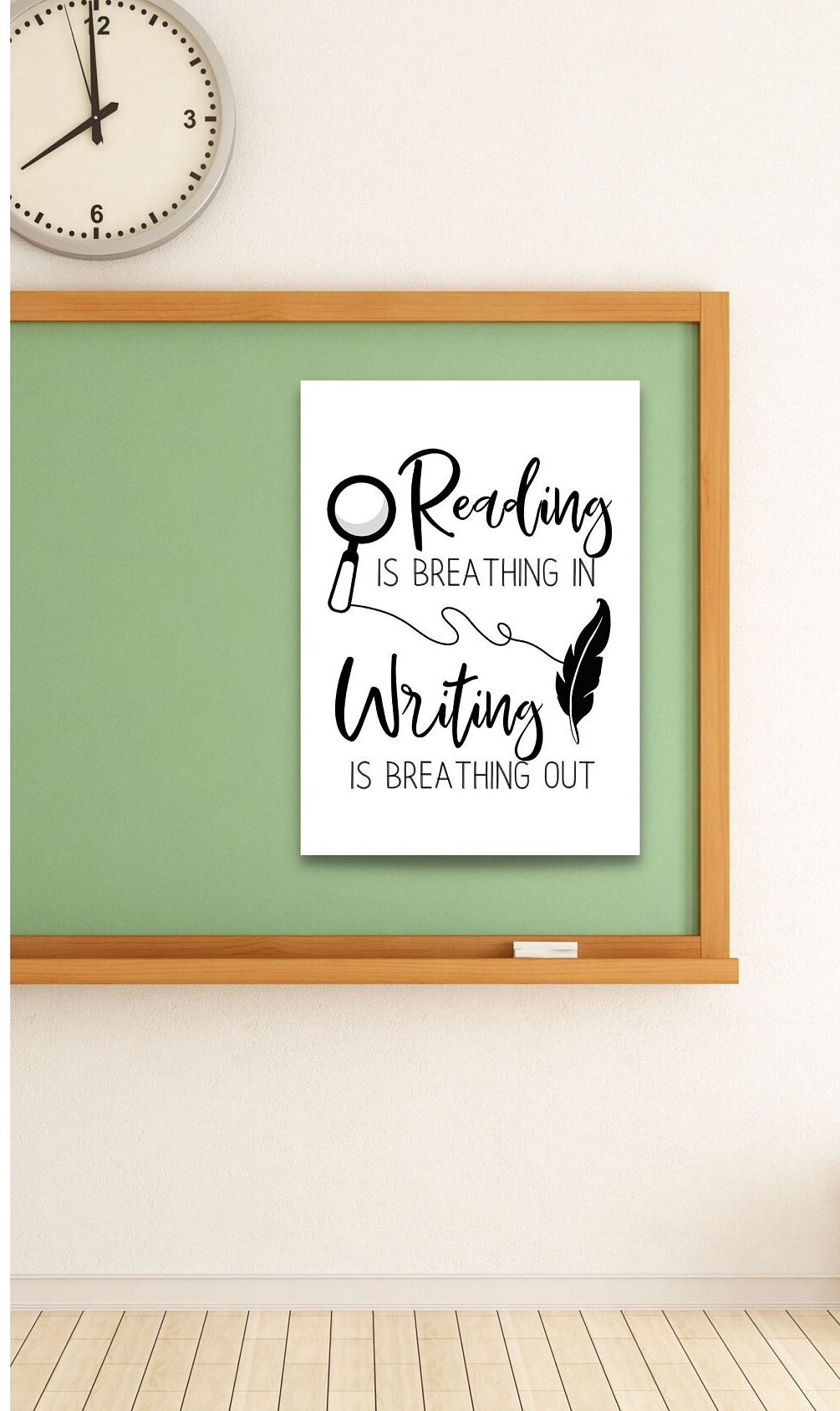 Reading is Breathing in Writing is Breathing Out Quote Poster ...