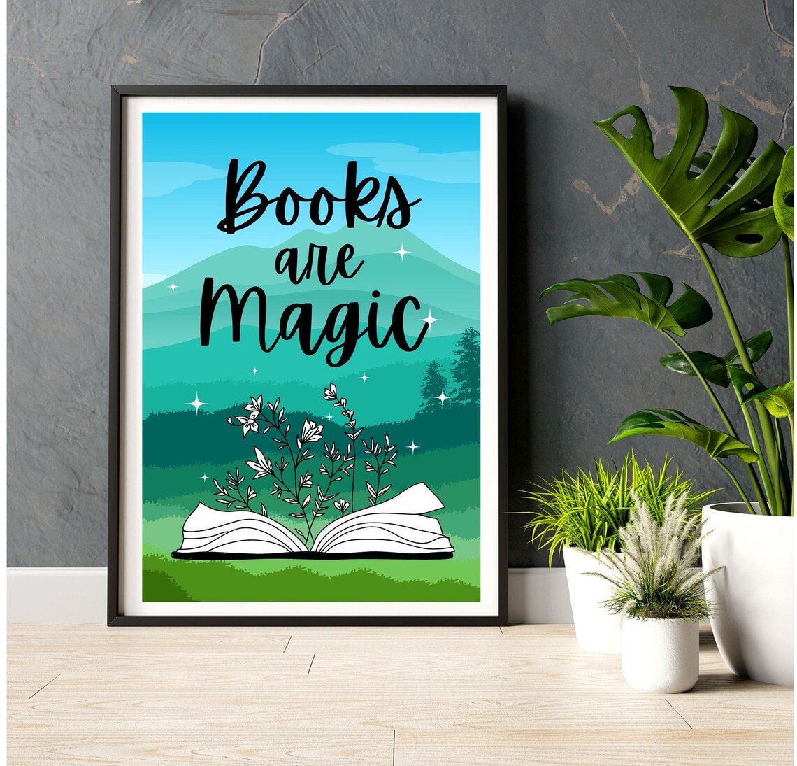 Books Are Magic Quote, Flowers, Mountains, Nature, Growth, Colorful ...