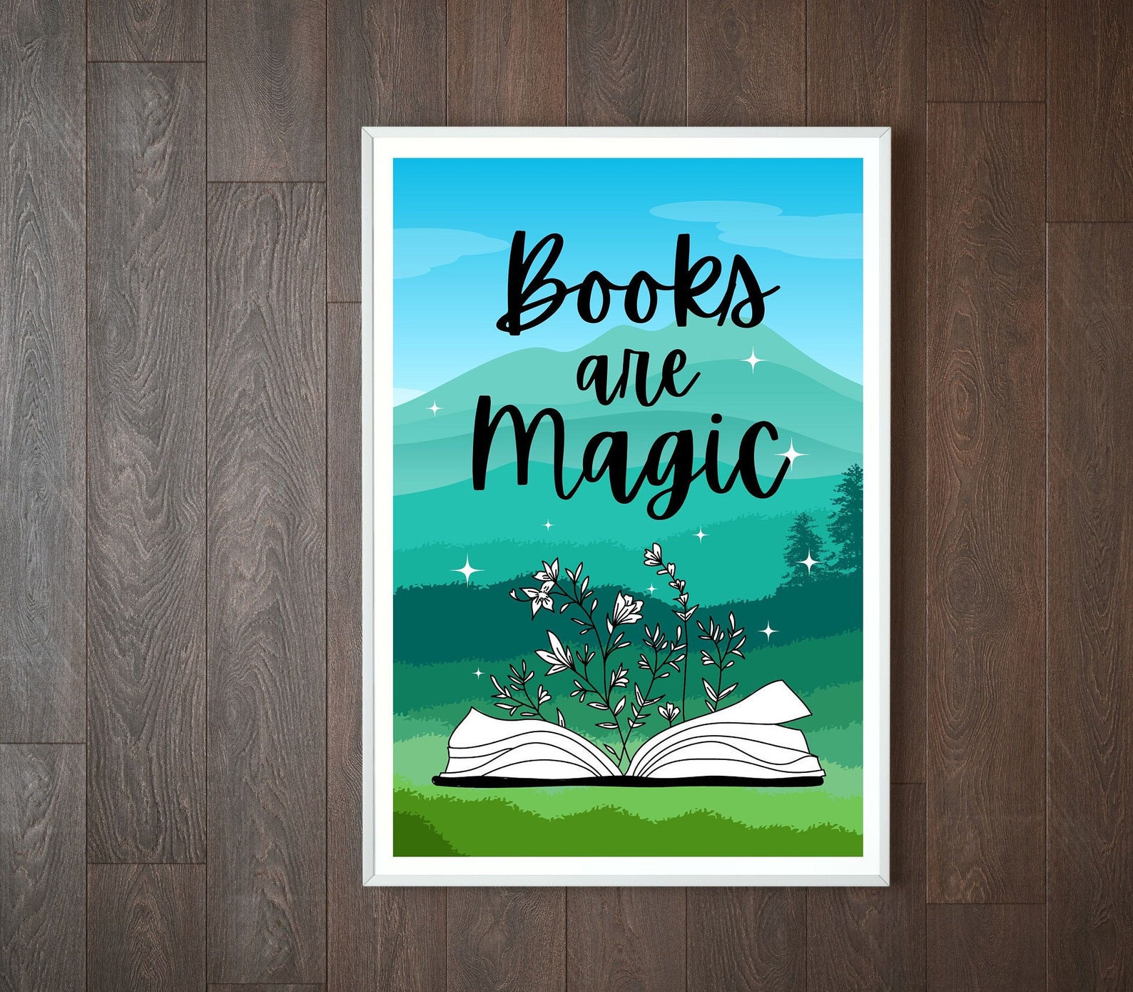 Books Are Magic Quote, Flowers, Mountains, Nature, Growth, Colorful ...
