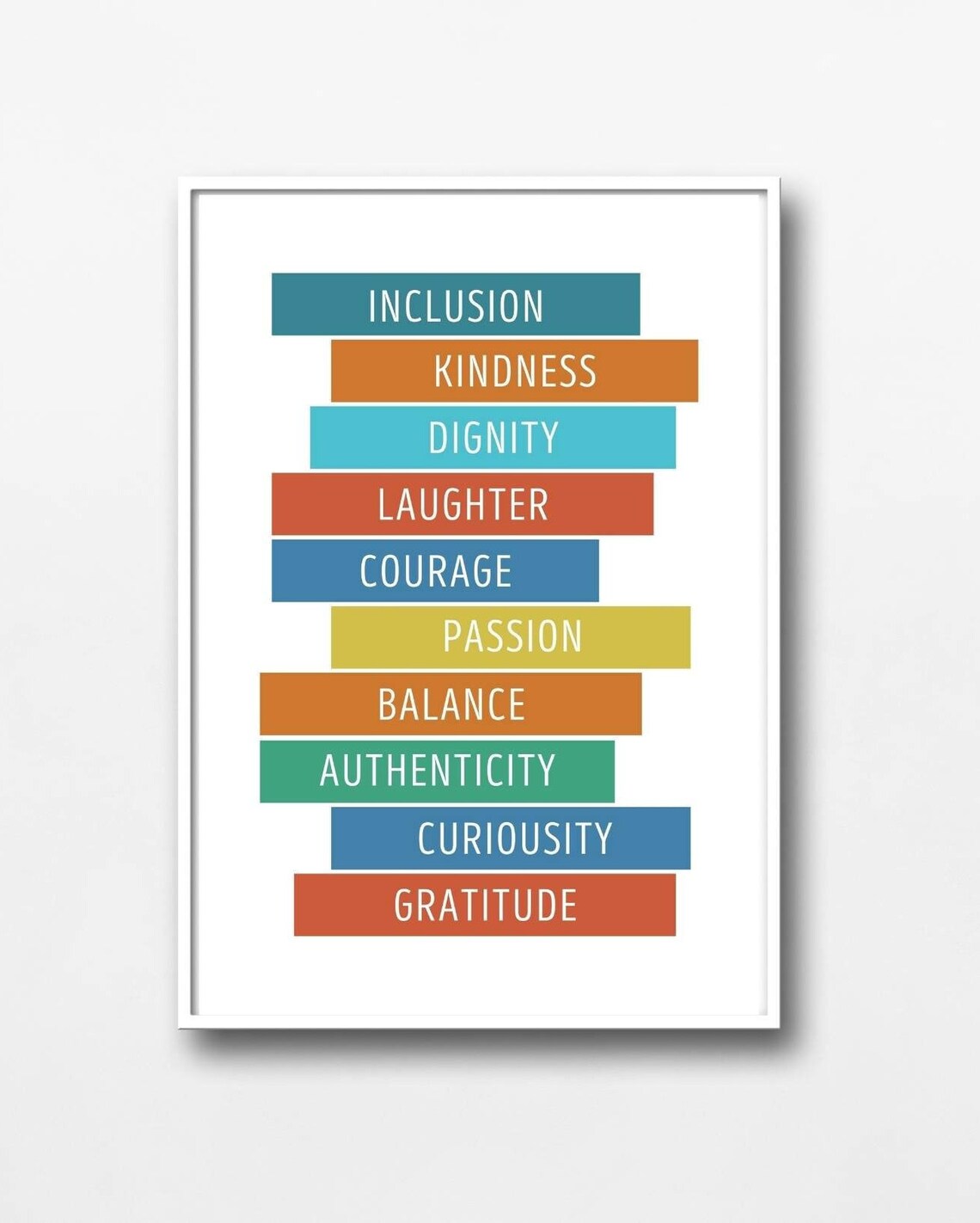 Classroom Values Colorful Book Stack Poster, Kind, Positive Reading ...