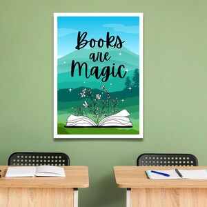 Books Are Magic Quote, Flowers, Mountains, Nature, Growth, Colorful ...