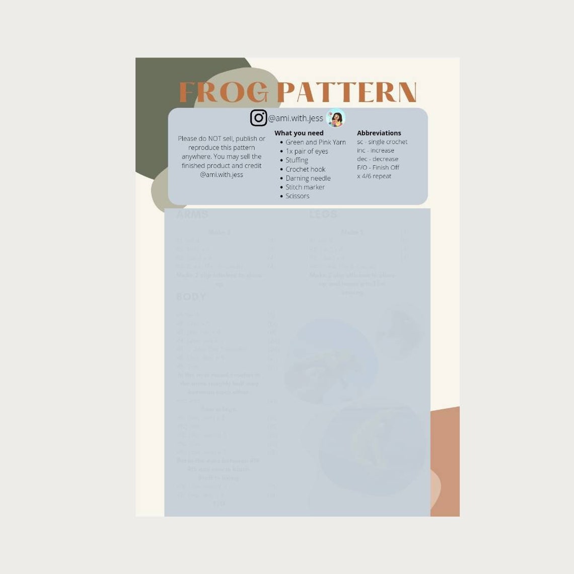 Crochet Mr Froggy Pattern - Etsy