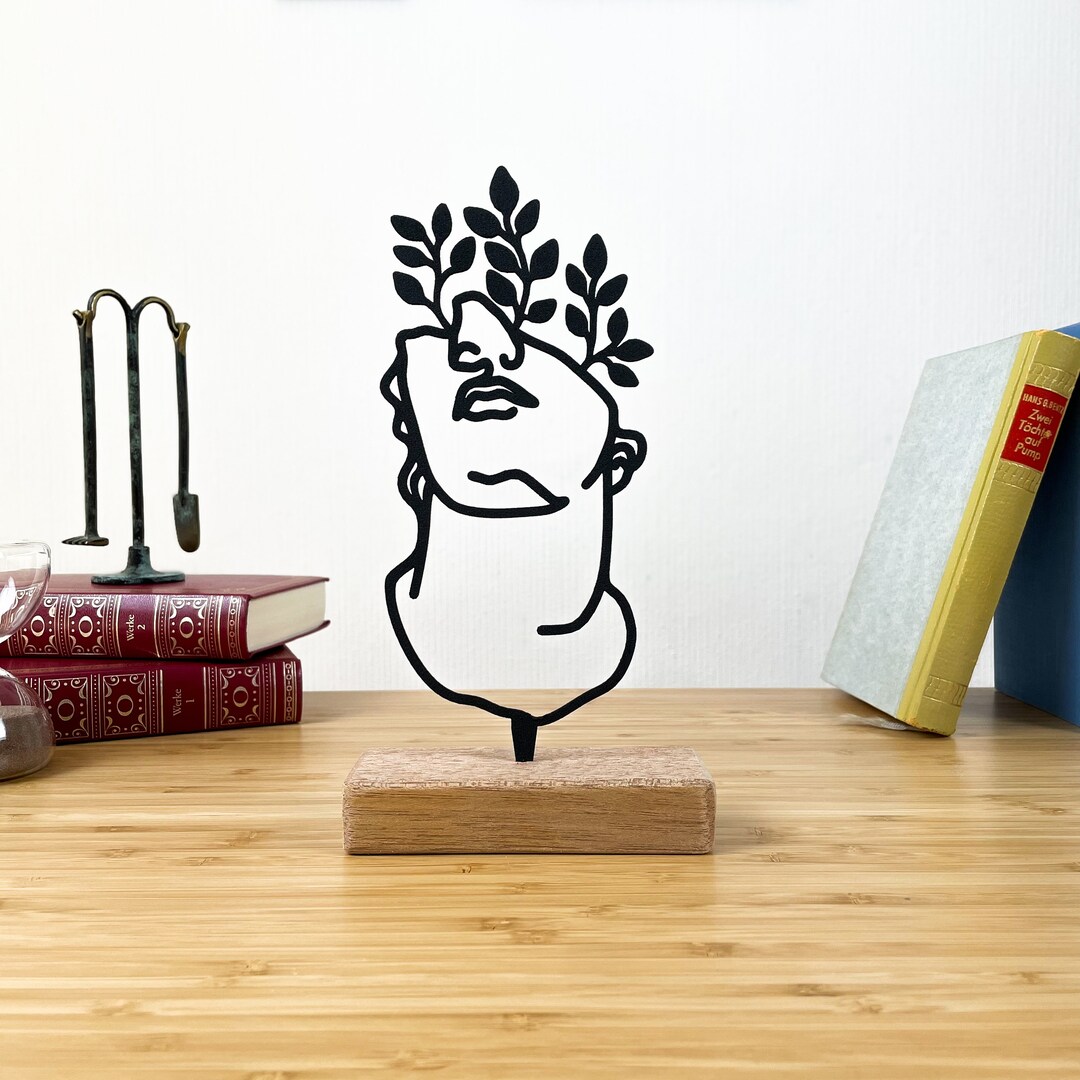 Minimal Book Shelf Decor | Ancient Statue Art | Fathers Day Gift - Etsy