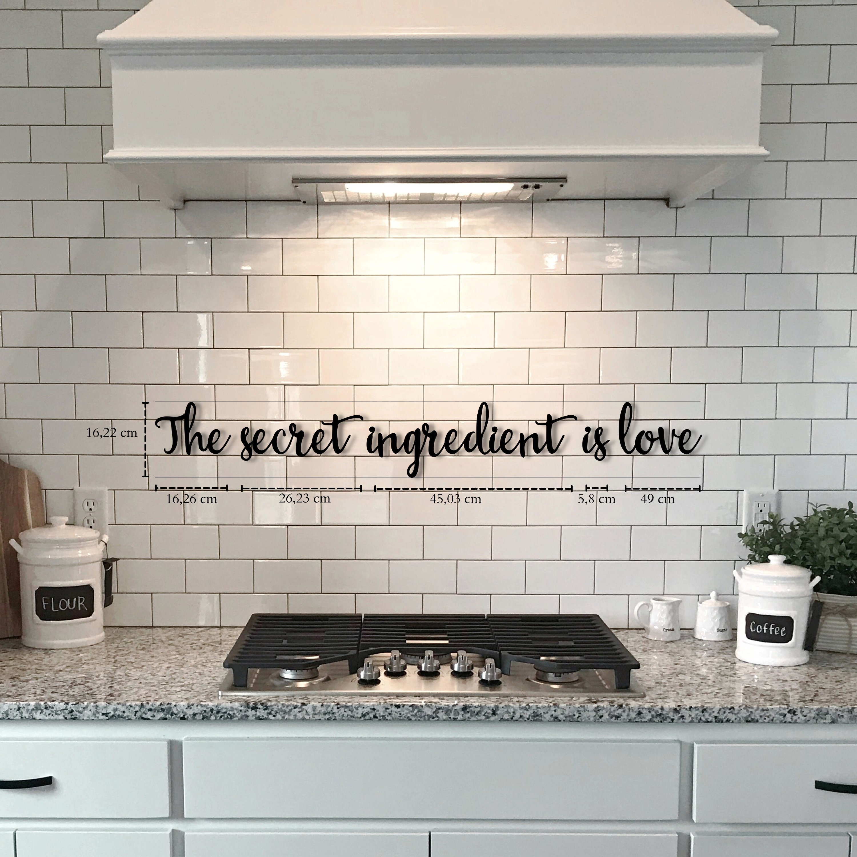 Kitchen Wall Art Metal Wall Letters for Kitchen the Secret - Etsy