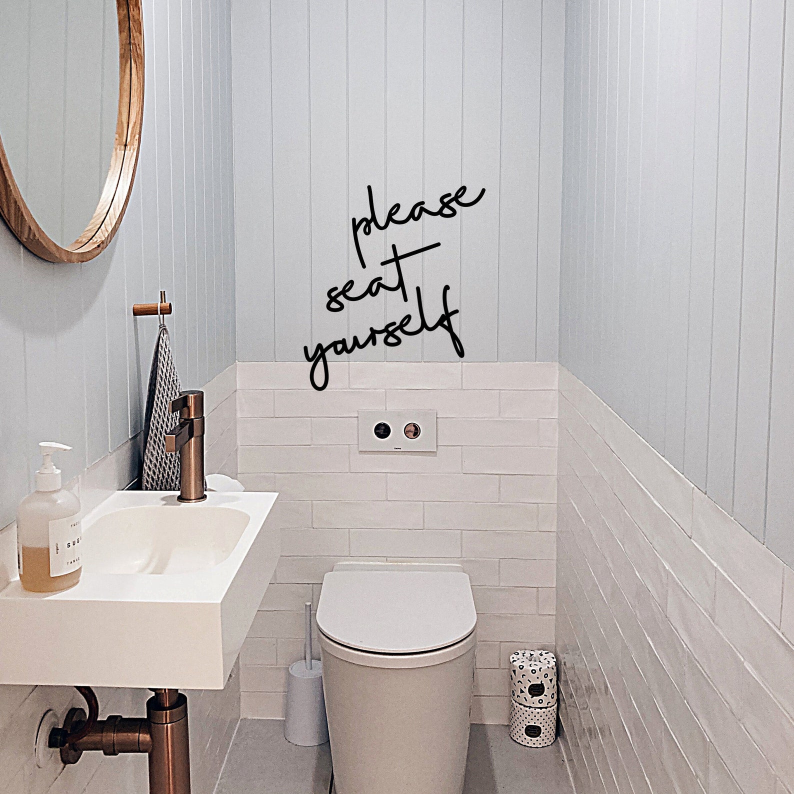 Metal Wall Letters for Bathroom | Please Seat Yourself | Metal Wall Art ...