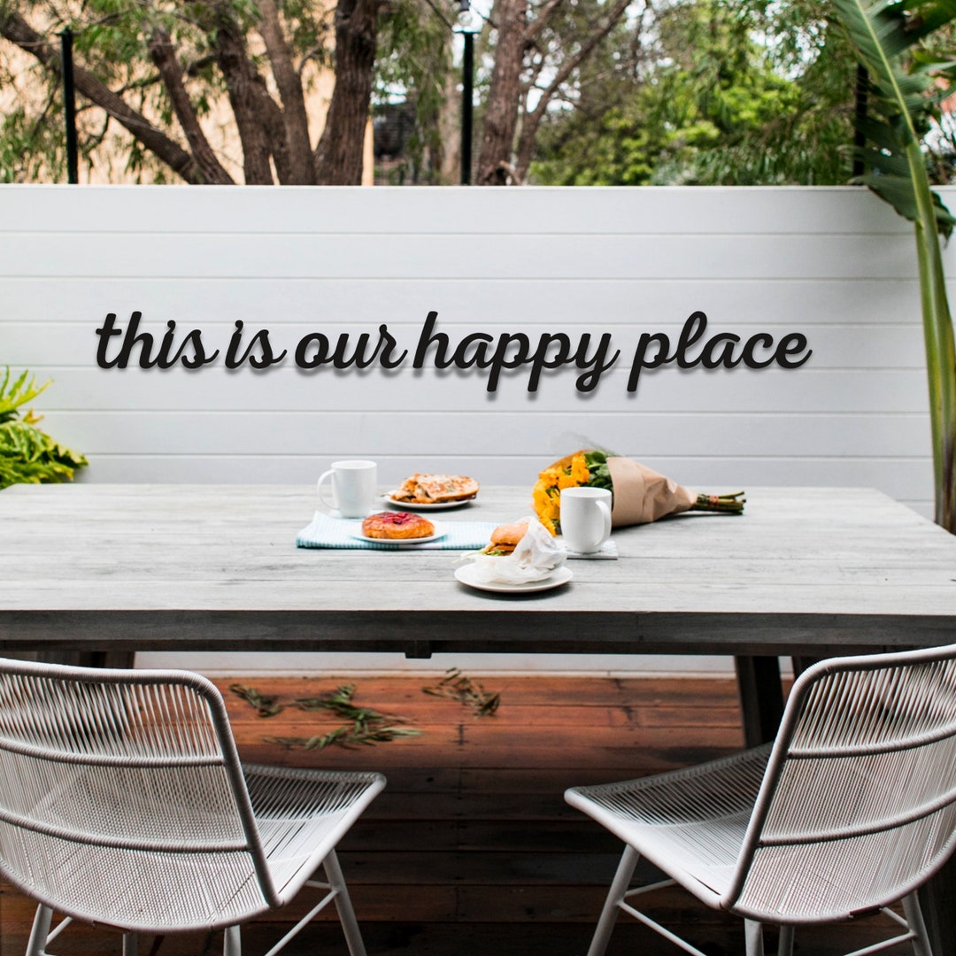 Metal Wall Letters, Home Decor, This is Our Happy Place, Unique ...
