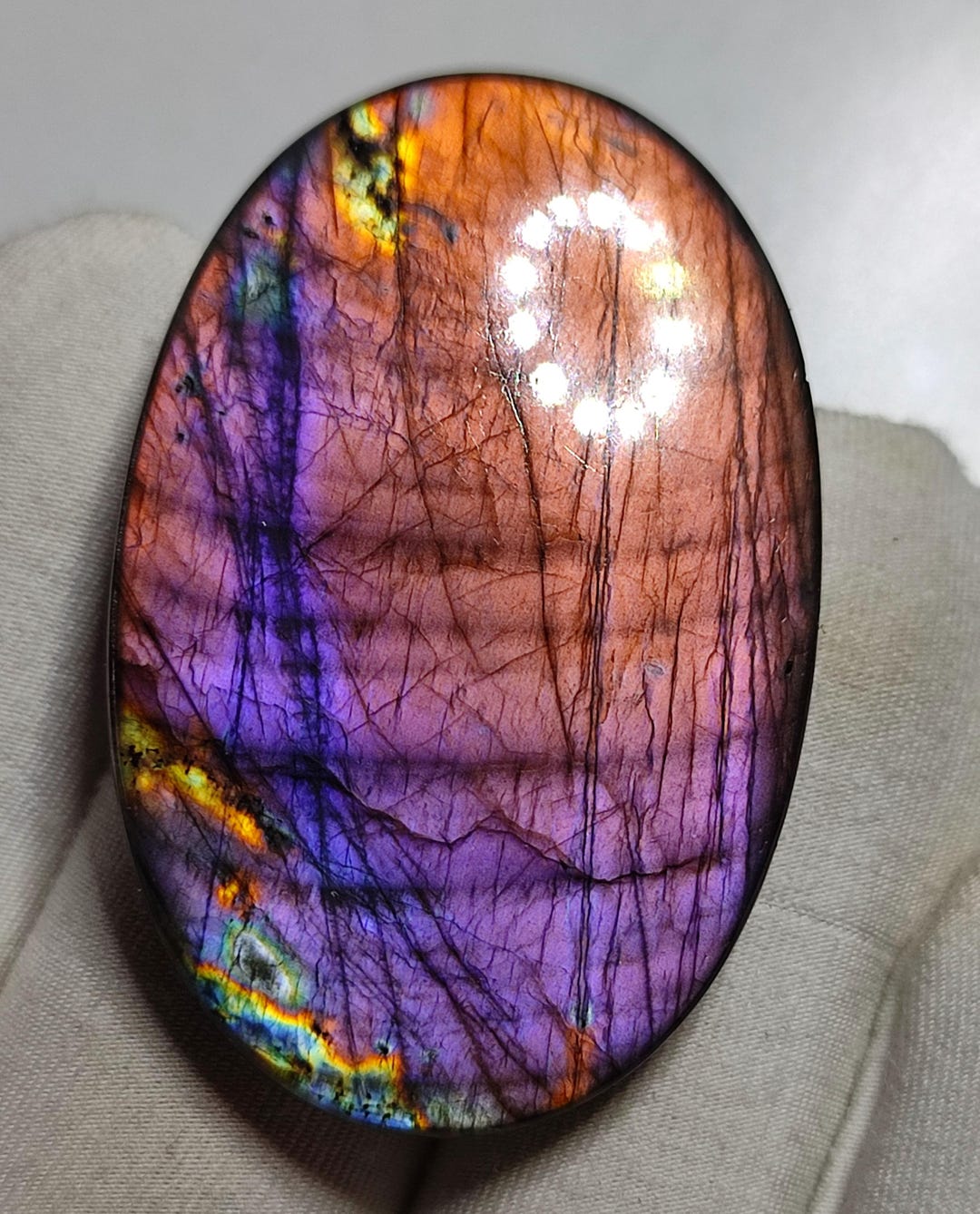 Natural Purple Flashy Spectrolite Labradorite Cabochon||size=45×29×7 ...