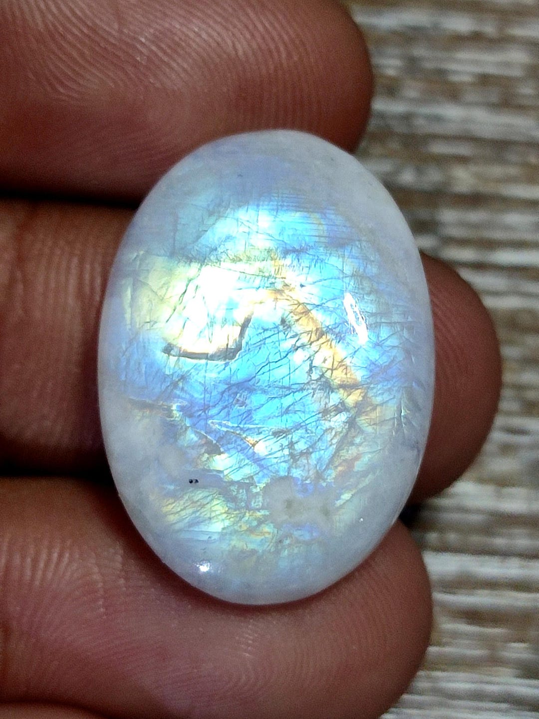 Rare Piece,natural Blue Moonstone Cabochon, Jewelry Making, Rainbow ...
