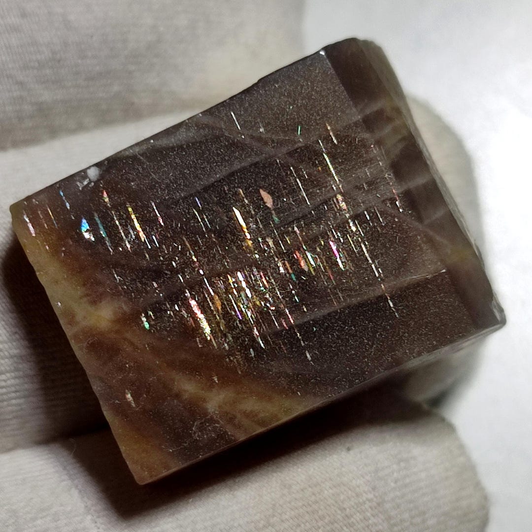 Natural Rainbow Meteor Shower Sunstone Raw From Tanzania|| Size=24×18×7 ...