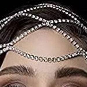 Multi-layer Mesh Bridal Headband Rhinestone Head Chain Hair Accessories ...