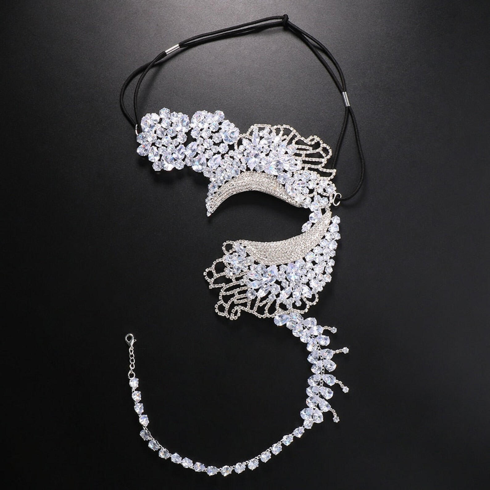 Rhinestone Mask Masquerade Masks Women Halloween Mask Venetian - Etsy