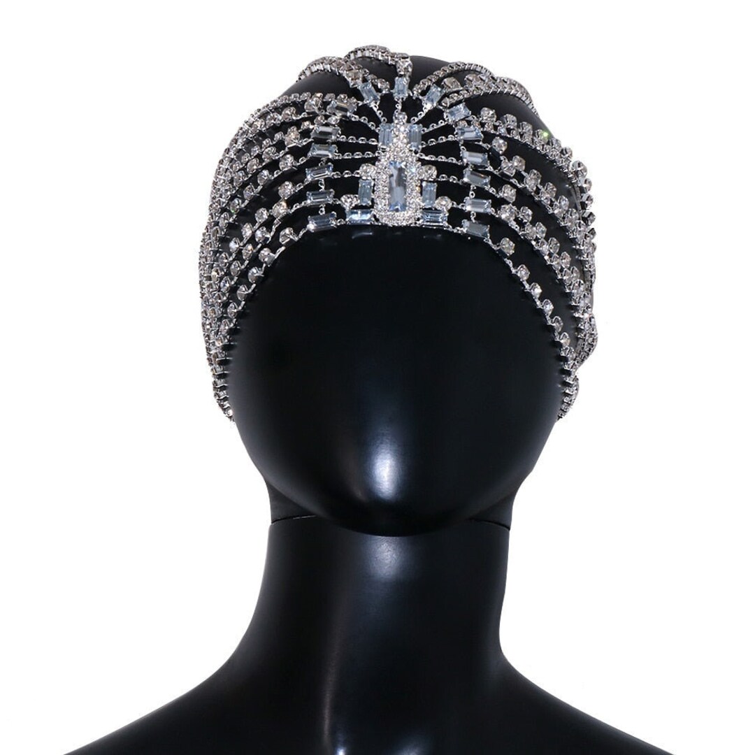 Rhinestone Bridal Headband Hat Forehead Hair Accessories Wedding ...
