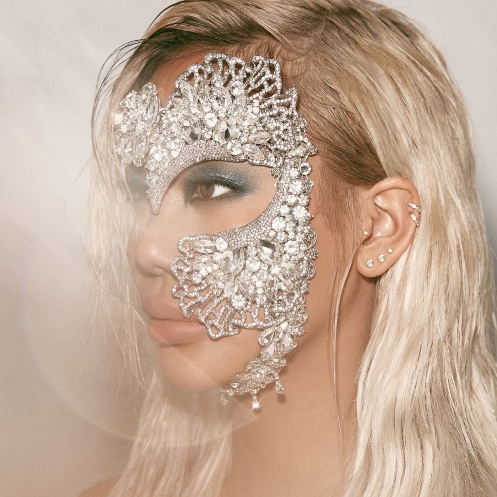 Rhinestone Mask Masquerade Masks Women Halloween Mask Venetian - Etsy