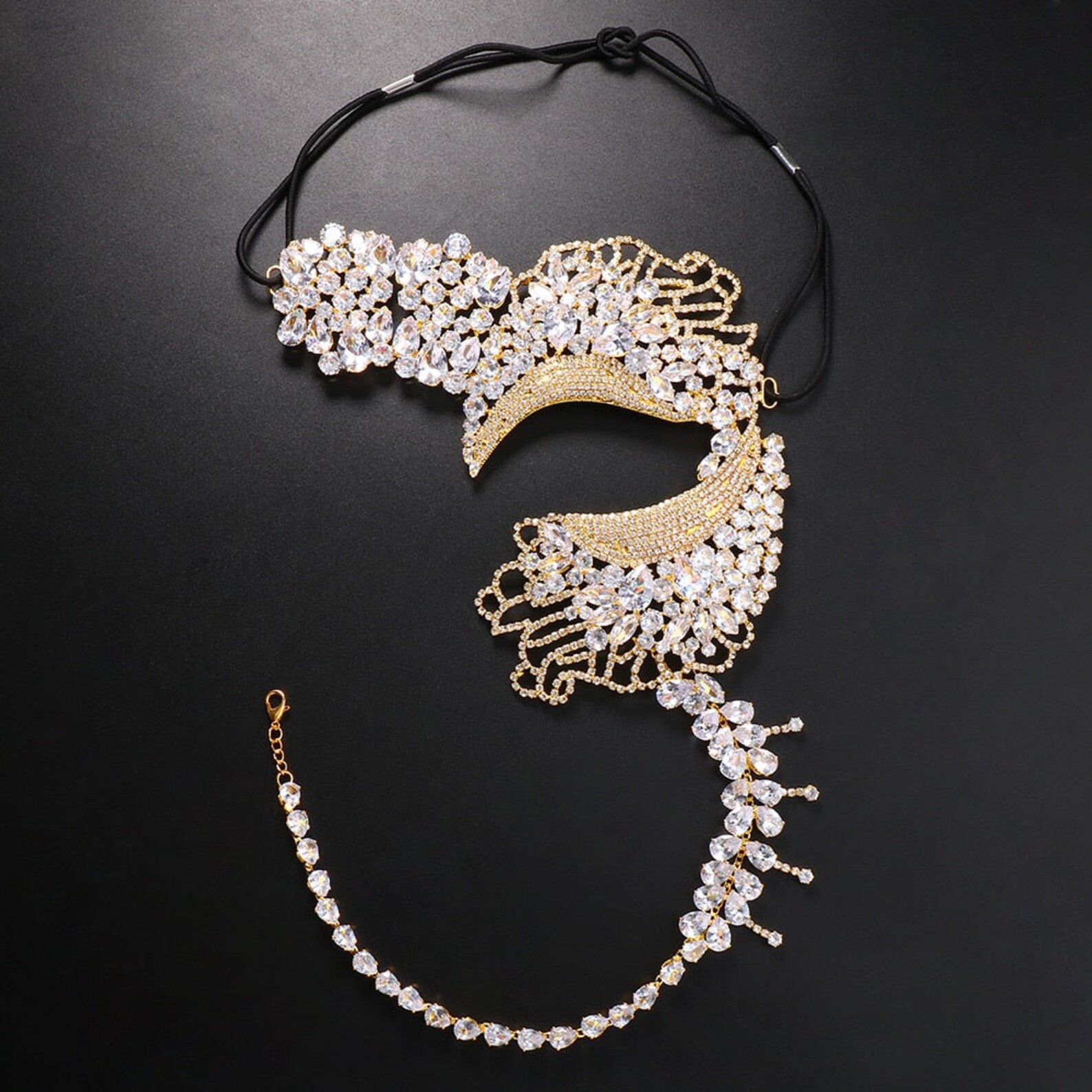 Rhinestone Mask Masquerade Masks Women Halloween Mask Venetian - Etsy
