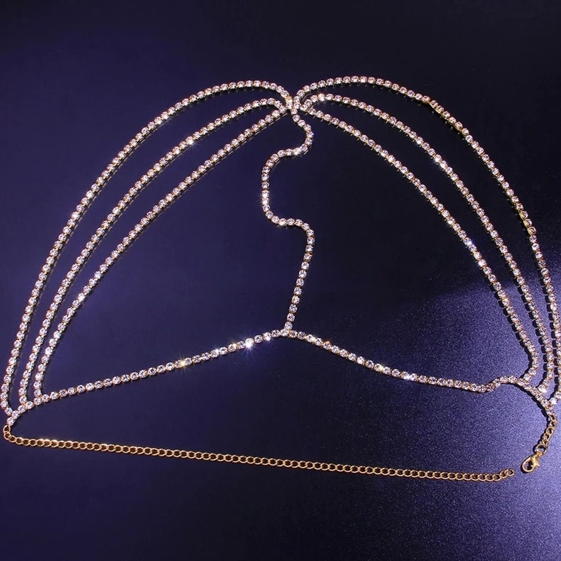 Rhinestone Layered Head Chains Cover Face Jewelry Women - Etsy