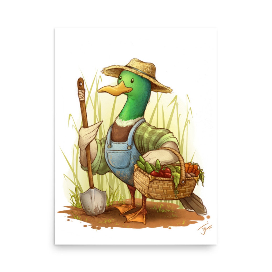 Farmer Duck - Illustrated Poster Print - Etsy
