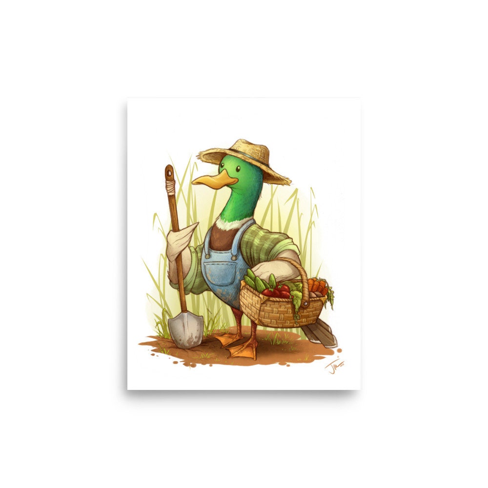Farmer Duck - Illustrated Poster Print - Etsy