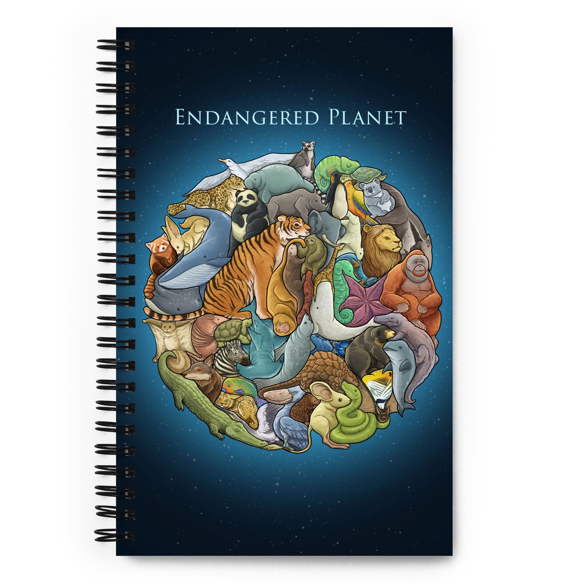 Endangered Planet - Illustrated Spiral Notebook - Etsy